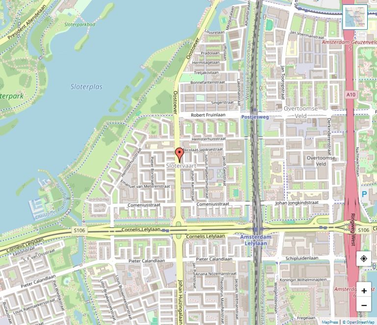 Kaart van Slotervaart – Kaart van Amsterdam